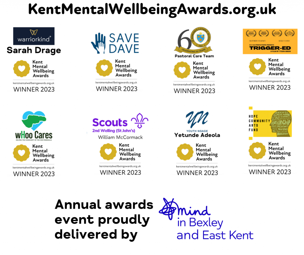 Winners list announced for regional wellbeing awards - East Kent Mind