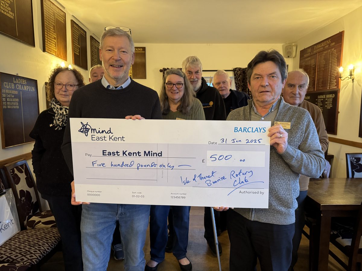 Rotarians show support for East Kent Mind - East Kent Mind